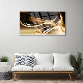 Obraz na skle Zlato Abstrakce Art Umění 125x50 cm