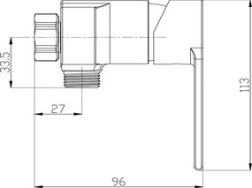 Mereo Mereo, Sprchová nástěnná baterie, Dita, 150 mm, bez příslušenství, chrom, CBE60103D