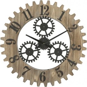 Nástěnné hodiny Ingranaggio 60 cm hnědé/černé