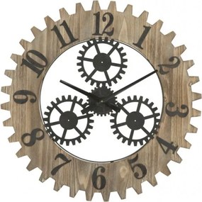 Nástěnné hodiny Ingranaggio 60 cm hnědé/černé