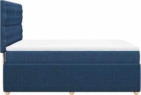 Box spring postel s matrací modrá 140x190 cm textil 3294364