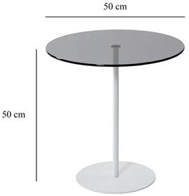 Odkládací stolek CHILL 50x50 cm bílá/černá