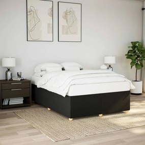 Rám postele bez matrace černý 160 x 200 cm textil 3284745