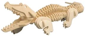 Woodcraft construction kit Woodcraft Dřevěné 3D puzzle Krokodýl