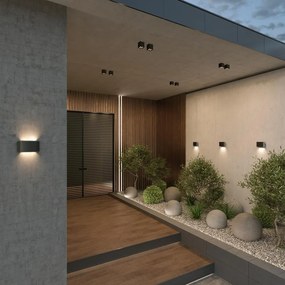 M O412WL-L5GF3K Venkovní nástěnné svítidlo Pull 3000K 5W 300lm černý hliník IP54 teplá bílá  - MAYTONI