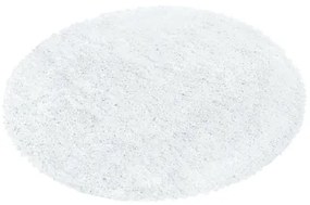 Koberce Breno Kusový koberec FLUFFY kruh 3500 White, Bílá, 160 x 160 cm