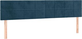 Box spring postel s matrací tmavě modrá 200x200 cm samet 3127515