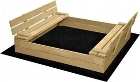 SAND TROPIC Dřevěné pískoviště s lavičkami a příslušenstvím 146x137cm