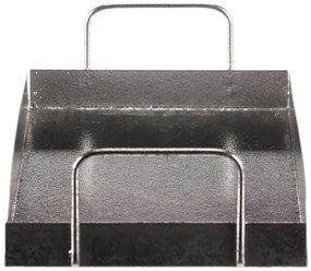 Kovový tác s uchy obdélník, stříbrná, 36 x 16 x 7 cm