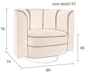 Oranžové křeslo Dutchbone Flower