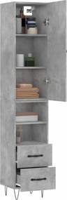 Skříň highboard betonově šedá 34,5x34x180 cm kompozitní dřevo 3198949
