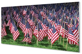 Obraz na skle Usa vlajky 140x70 cm