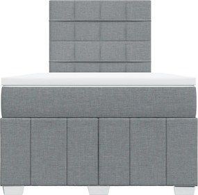 Box spring postel s matrací světle šedá 120x190 cm textil 3293907
