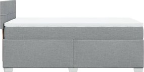 Box spring postel s matrací světle šedá 80 x 200 cm textil 3285715