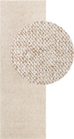 ELLE Decoration, Běhoun Wolly Ultra 106228 Cream z kolekce Elle, 80x240, bílá, ložnice