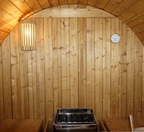 RAKOUSKÝ produkt - Venkovní sudová sauna TROMSÖ XL pro 6 osob 189x 220 x 191,5 cm ( F50220 )