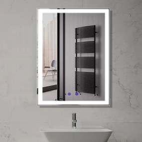 Bezdoteku Nemlžící koupelnové zrcadlo s LED osvětlením na výšku 80x60 cm KZ2