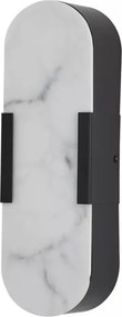 Searchlight 11138BK Nástěnné LED svítidlo OPALINE MARBLE IP44, ČERNÉ 35cm