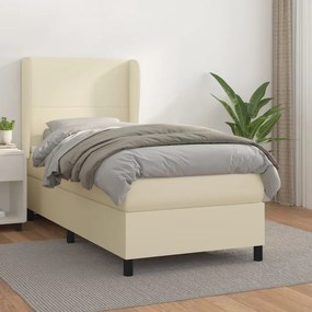 vidaXL Box spring postel s matrací 80 x 200 cm umělá kůže [3128878] Barva: Černá