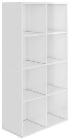 vidaXL Knihovna/příborník bílá vysoký lesk 66x30x130 cm dřevotříska