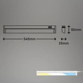Brilo - LED Podlinkové svítidlo LED/6W/230V 2700/4000/6500K 54,5 cm bílá