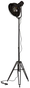 OnaDnes -20% Hoorns Černá kovová stojací lampa Ruth 120-160 cm