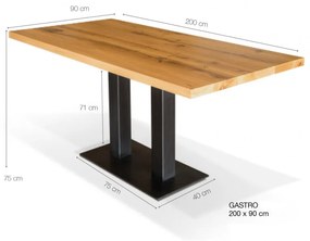 Jídelní stůl z masivu 200x90 Gastro