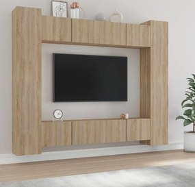 vidaXL 8dílný set TV skříněk kompozitní dřevo [3114230] Barva: dub sonoma