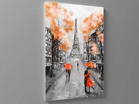 Liox Obraz olejomalba Paříž oranžová Rozměr: 65 x 100 cm