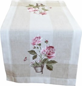 Ubrus Růžová růže 40 × 90 cm