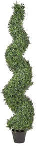 Umělá rostlina v květináči 158 cm BUXUS SPIRAL TREE Beliani