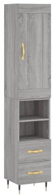 Skříň highboard šedá sonoma 34,5 x 34 x 180 cm kompozitní dřevo