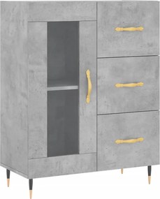 Skříň highboard betonově šedá 69,5x34x180 cm kompozitní dřevo 3189489