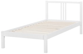 Dřevěná postel 90 x 200 cmbílá VANNES Beliani