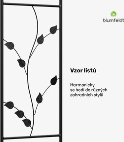 Blumfeldt FloraBelle Arch oblouk, ozdobné vzory listů, odolný proti povětrnostním vlivům, podpora popínavých rostlin