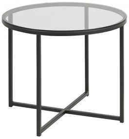 Actona Konferenční stolek Cross II kouřové sklo/černý