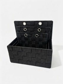 Sinsay - Sada pletených košů na ukládání 3 pack - černá