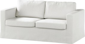 Potah na pohovku IKEA  Karlstad 2-místná , nerozkládací, dlouhý barva krémová látka pletený vzor
