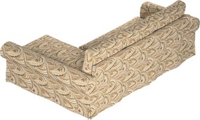 Potah na pohovku IKEA Backabro rozkládací se šezlongem barva béžová látka pletený vzor, vzorované