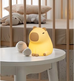 Světle žluté dětské noční světlo Capybara – Fischer &amp; Honsel