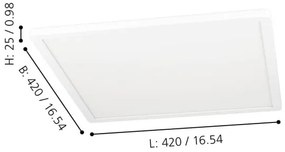 Eglo 900089 - LED RGBW Stmívatelné stropní svítidlo ROVITO-Z LED/16,5W/230V bílá