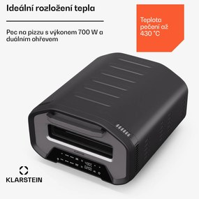Klarstein PizzaForno elektrická pec na pizzu s výkonem 1 700 W, 7 programů + paměťová funkce, digitální displej