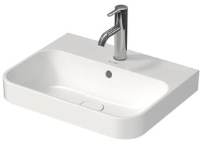 Duravit Happy D.2 Plus - Umyvadlová mísa broušená, 50x40 cm, bez otvoru pro baterii, bílá, 2360500060