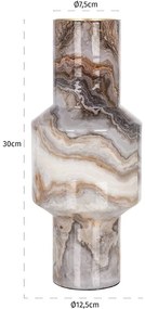 Hnědá kovová váza Richmond Noia II. 13 cm
