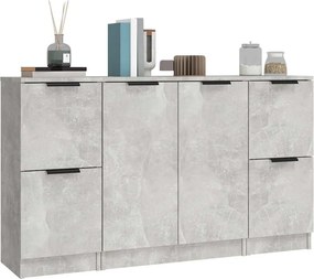 Příborníky 3 ks betonově šedé kompozitní dřevo 3115847