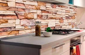 Samolepící fototapeta do kuchyně - Kamenná stěna, 180x60cm, 088