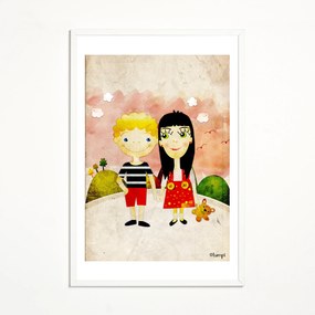 Lucie Gazdošová | Holčička Rám: Bílý, Velikost: 30 x 20 cm