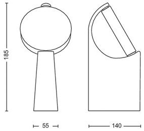 Philips - LED Venkovní lampa MIMOSA LED/7W/230V 2700K IP44