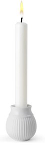 Svícen Curve Candle holder White 7 cm Lyngby Porcelaen