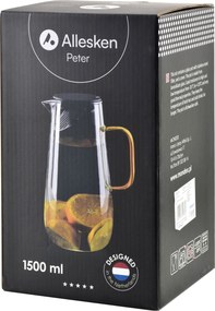 Skleněný džbán Semet 1,5 l šedý/zlatý